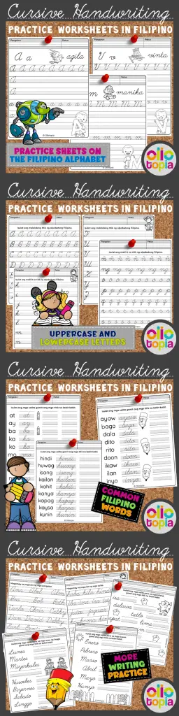 Filipino Alphabet Cursive Handwriting Practice - Samut-samot